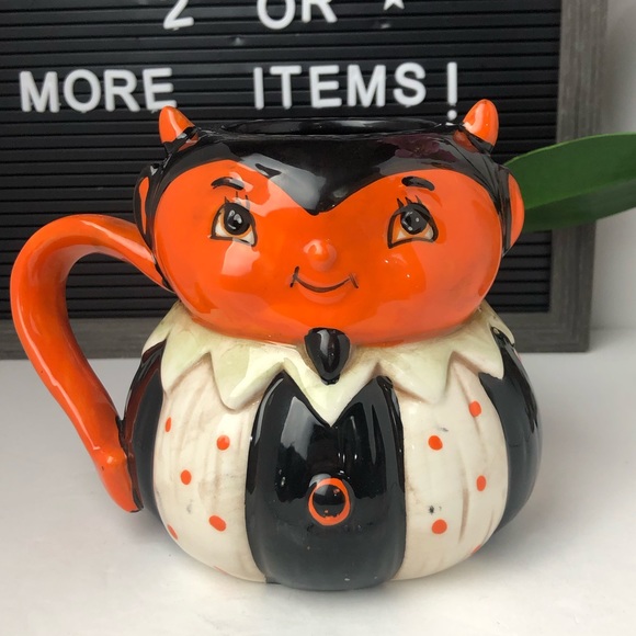 johanna parker | Other | New Johanna Parker Pumpkin Peep Devil Mug ...